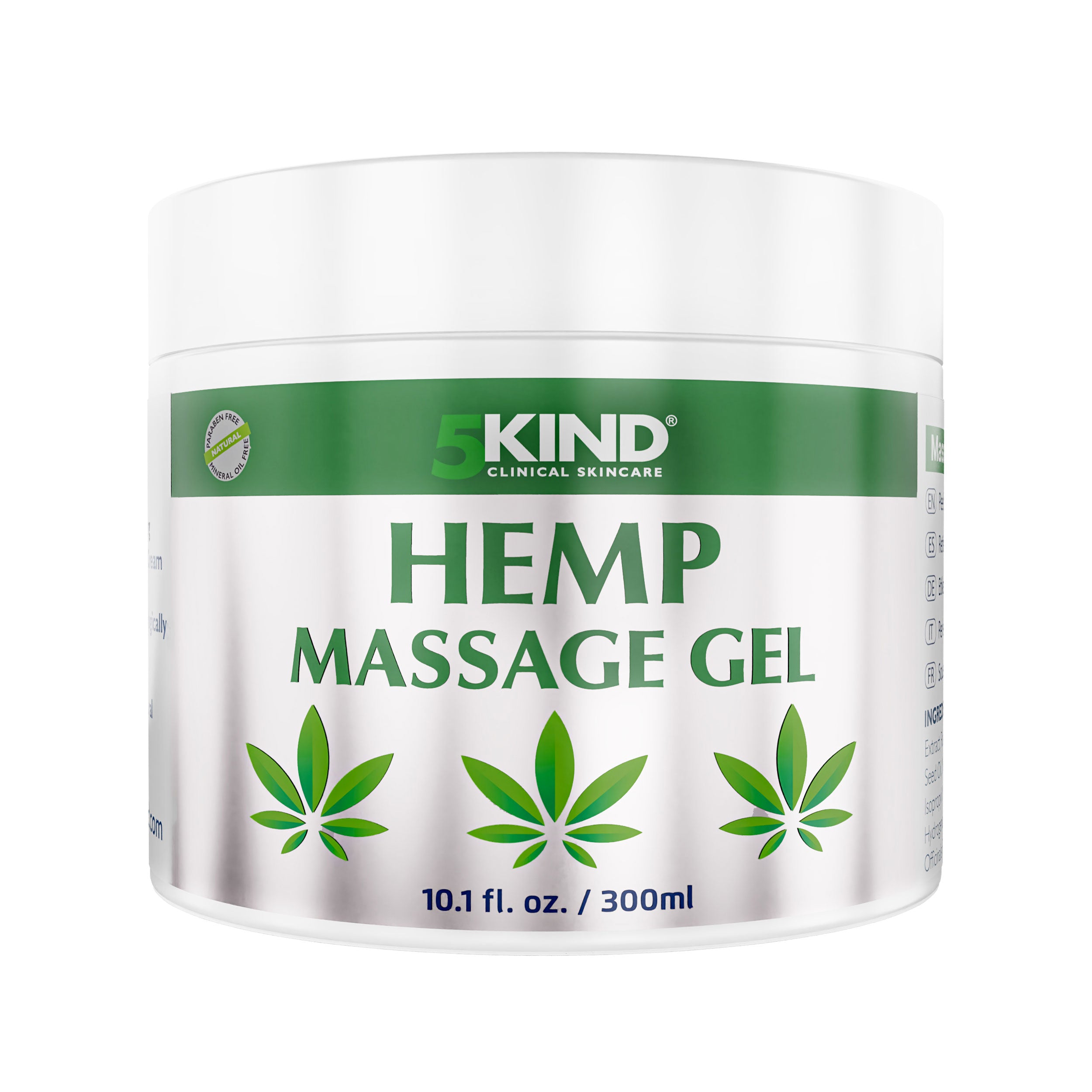 5kind Hemp Active Gel 300ml - High Strength Formula - Natural Hemp Mas – 5kind - Clinical Skincare